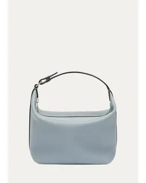 VALEXTRA Mochi Calfskin Leather Pouch Bag - Blue