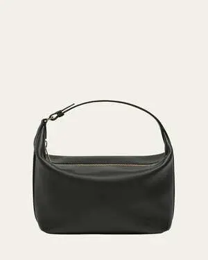 VALEXTRA Mochi Calfskin Leather Pouch Bag - Nero