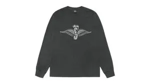 StÜssy Skull Wings Long Sleeve Pigment Dyed Tee Shirt