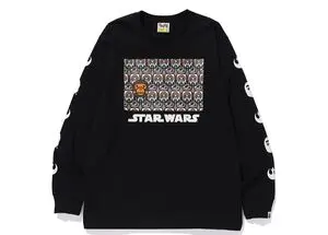 A BATHING APE X Star Wars Republic Long Sleeve Tee Shirt - Black