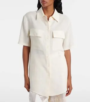Loro Piana Shirley Linen Crepe Shirt