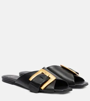 Balmain Anthem Leather Sandals