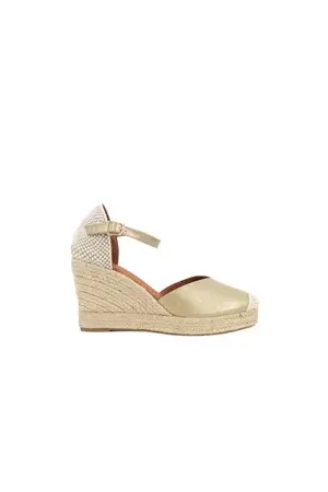 Menina Step Gold Tone Espadrilles