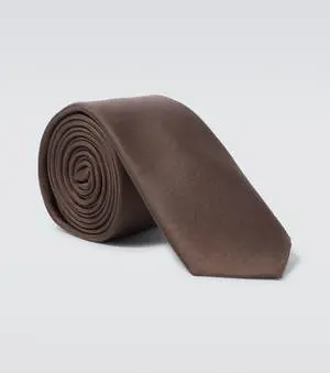 Dolce & Gabbana Silk Twill Tie - Brown