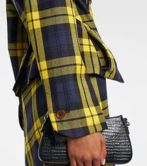 VIVIENNE WESTWOOD Plaid Virgin Wool Cloverleaf Lapel Blazer