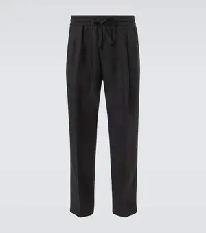 Dolce & Gabbana Linen Straight Leg Pants