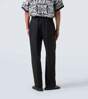 Dolce & Gabbana Linen Straight Leg Pants