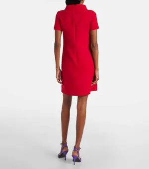 Valentino Garavani Embellished Wool And Silk Minidress
