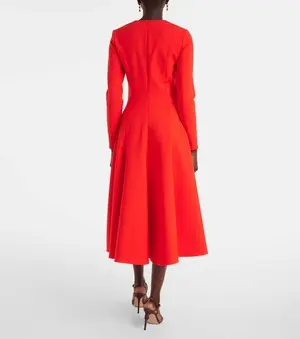 Oscar De La Renta Cutout Wool-blend Cocktail Dress