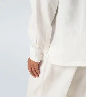 Dolce & Gabbana Linen Canvas Bowling Shirt