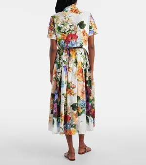 Dolce & Gabbana Cropped Floral Cotton Shirt