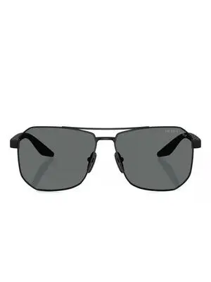Prada Linea Rossa Geometric-frame Sunglasses - Black