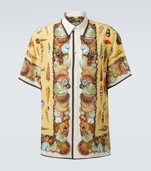 Dolce & Gabbana Printed Silk Crepe Shirt - Multicoloured