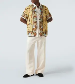 Dolce & Gabbana Printed Silk Crepe Shirt - Multicoloured