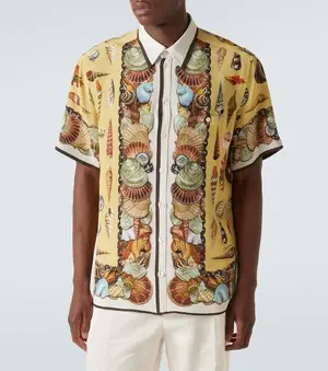 Dolce & Gabbana Printed Silk Crepe Shirt - Multicoloured