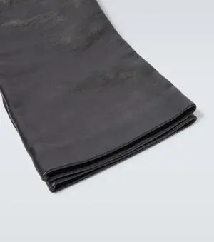 Saint Laurent Cassandre Leather Gloves