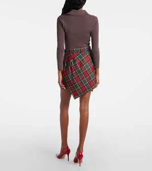 VIVIENNE WESTWOOD Infinity Plaid Virgin Wool Miniskirt