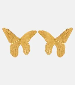 Oscar De La Renta Butterfly Stud Earrings - Gold