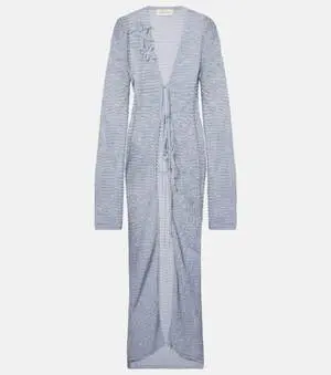 BANANHOT Zorya Open-knit Lame Beach Cover-up - Blue