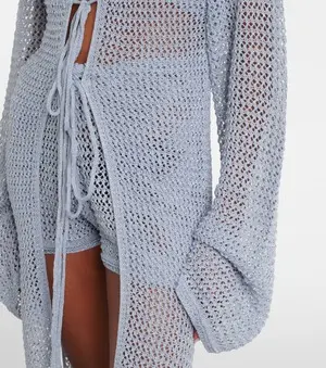 BANANHOT Zorya Open-knit Lame Beach Cover-up