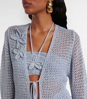 BANANHOT Zorya Open-knit Lame Beach Cover-up