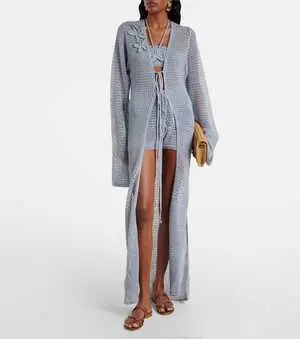 BANANHOT Zorya Open-knit Lame Beach Cover-up