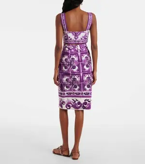 Dolce & Gabbana Majolica Print Pencil Skirt