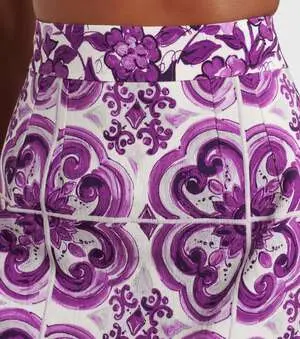 Dolce & Gabbana Majolica Print Pencil Skirt