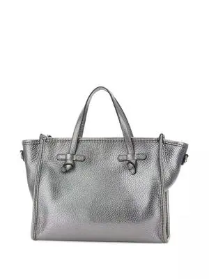 MARCELLA CLUB Leather Tote Bag - Grey