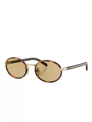 Prada Tortoiseshell Round-frame Sunglasses