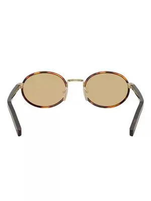 Prada Tortoiseshell Round-frame Sunglasses