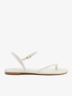 REFORMATION Oceane Flat Sandal - Ivory