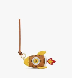 Mcm Rocket Pouch Charm - Cognac