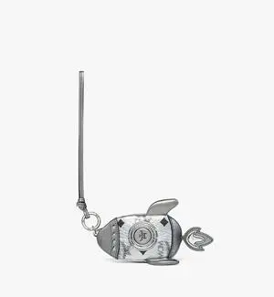 Mcm Rocket Pouch Charm - Silver