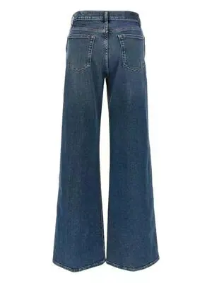 7 For All Mankind Stonewashed Wide-leg Jeans