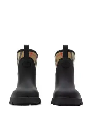 Burberry Check Detailed Rubber Rain Boots