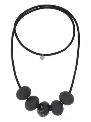 MARIA CALDERARA Infinity Loop Necklace - Black