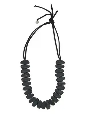 MARIA CALDERARA Crêpe And Resin Necklace - Black