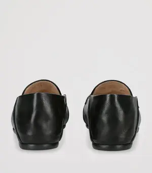 STUART WEITZMAN Leather Loafers - Black