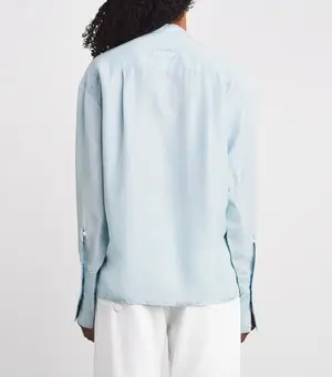 Max & Co. Silk Shirt With Button Detail - Blue