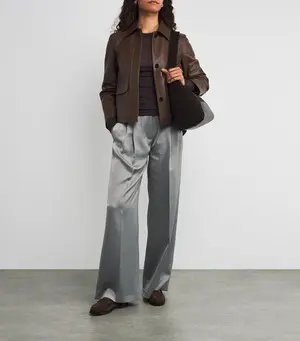 Max & Co. Satin Pleated Wide-leg Trousers