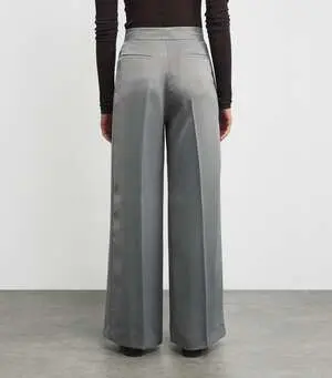 Max & Co. Satin Pleated Wide-leg Trousers