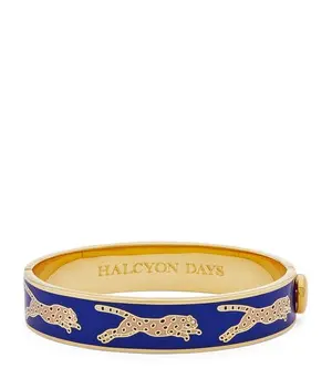 Halcyon Days Gold-plated Leopard Bangle