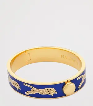 Halcyon Days Gold-plated Leopard Bangle