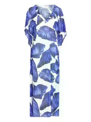 BRIGITTE Graphic-print Kaftan - Purple