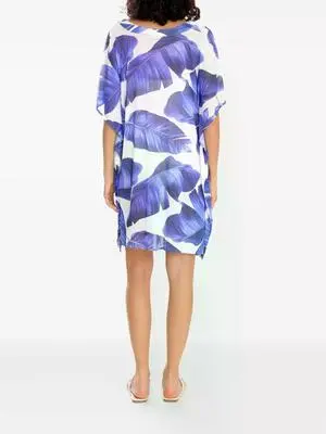 BRIGITTE Graphic-print Kaftan - Purple