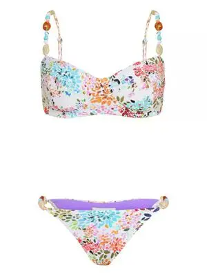 BRIGITTE Floral-print Bikini - Neutrals