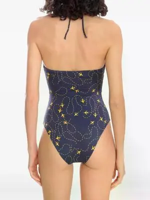 BRIGITTE Airplane Print One Piece Swimsuit