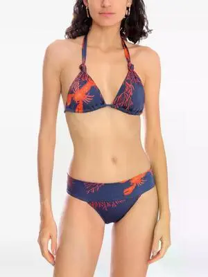 BRIGITTE Graphic-print Halterneck Bikini