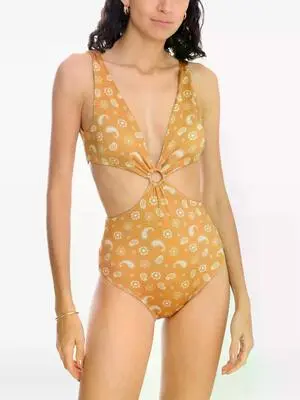 BRIGITTE Paisley-print One-piece Swimsuit